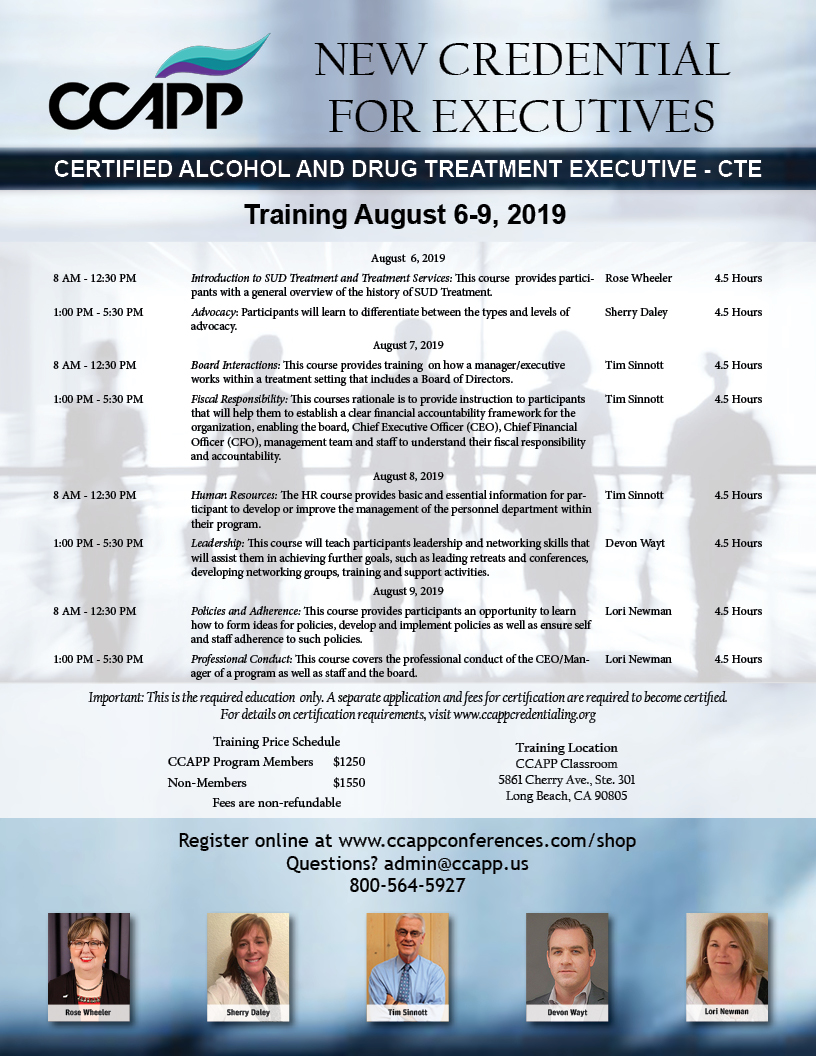 CTE Training | CCAPP Conferences